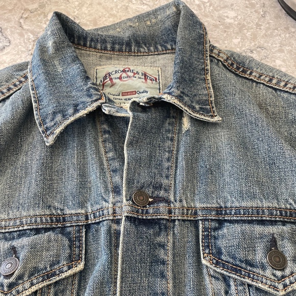 Abercrombie & Fitch | Jackets & Coats | Mens Vintage Distressed Abercrombie Fitch Denim Jacket ...